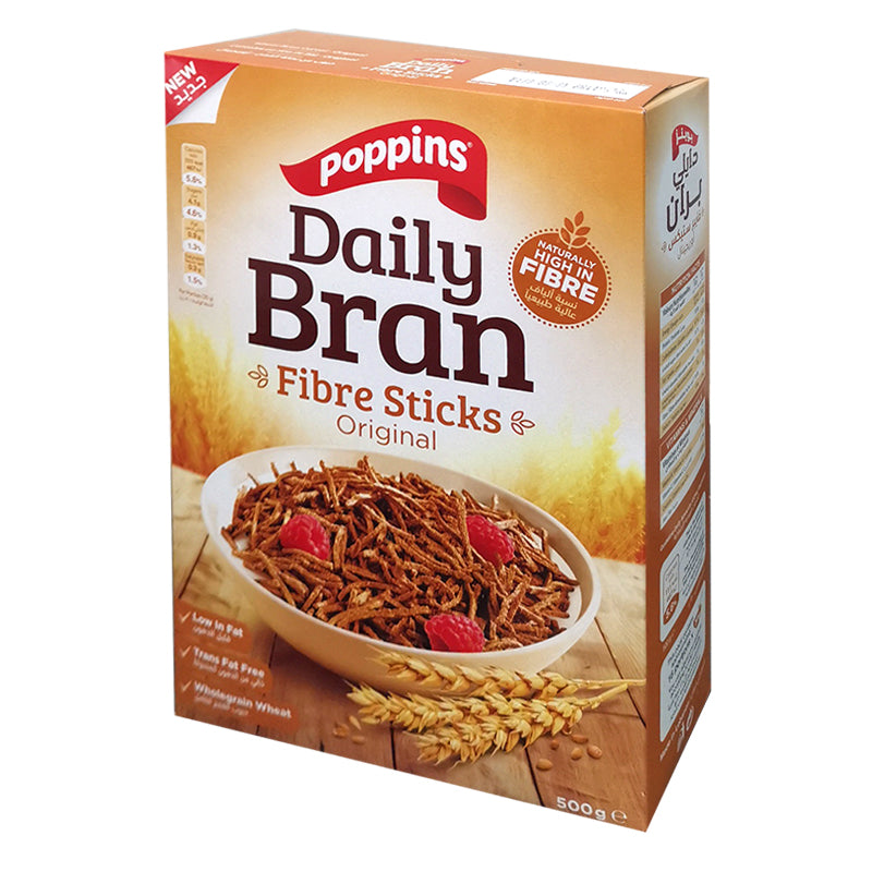 POPPINS Daily Bran (Fibre Sticks) - 500g – MAZA